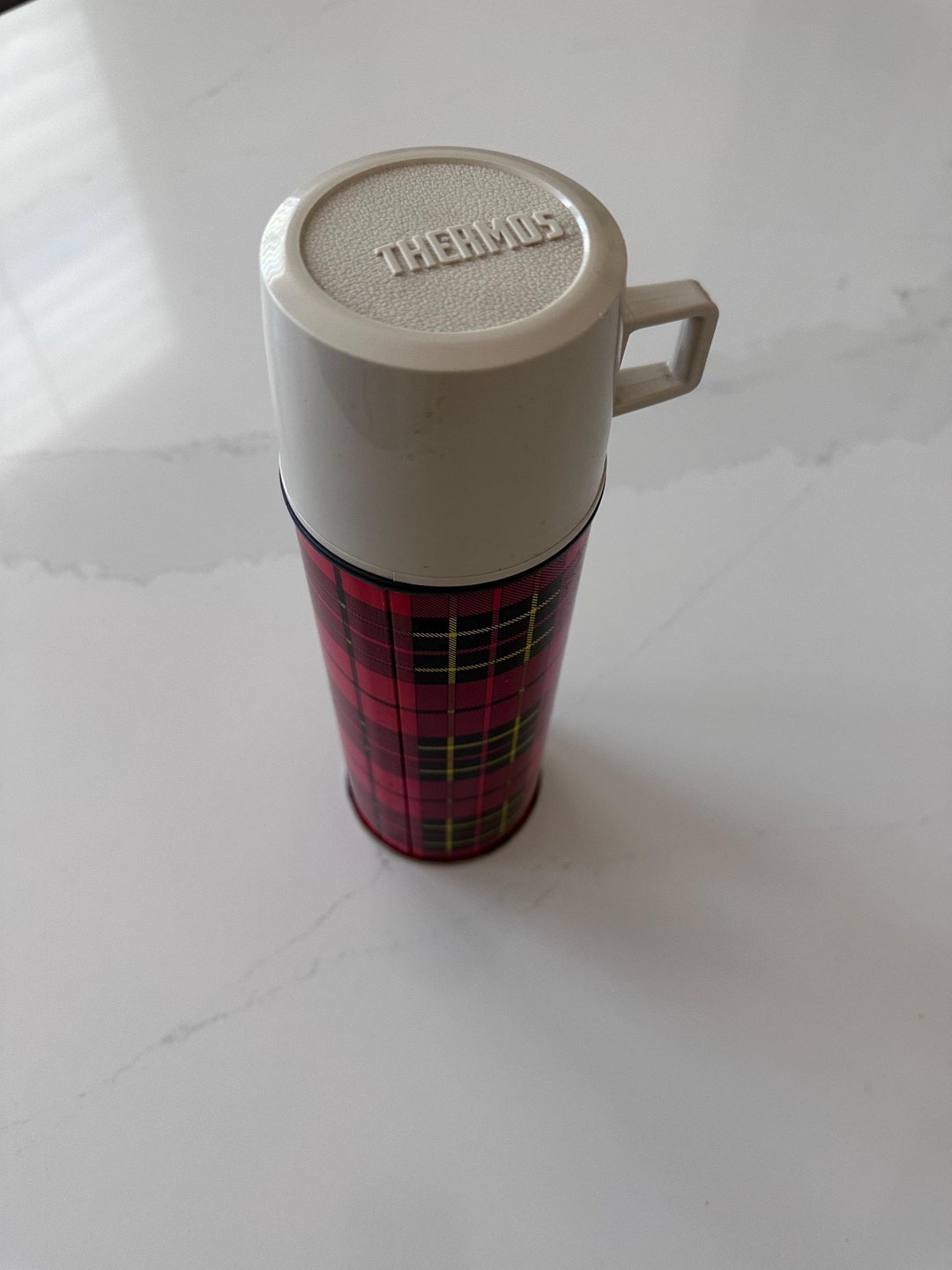 Thermos in Plaid - Vintage and Collectible Original Thermos Co Metal ...
