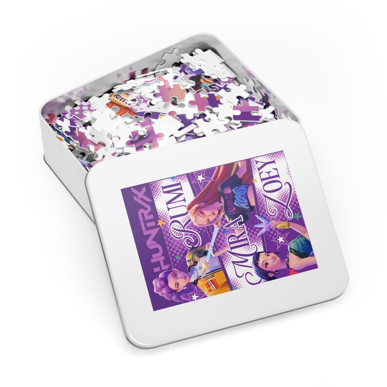 Kpop Demon Hunters Jigsaw Puzzle, 500 Piece Puzzle Game With Tin Box ...