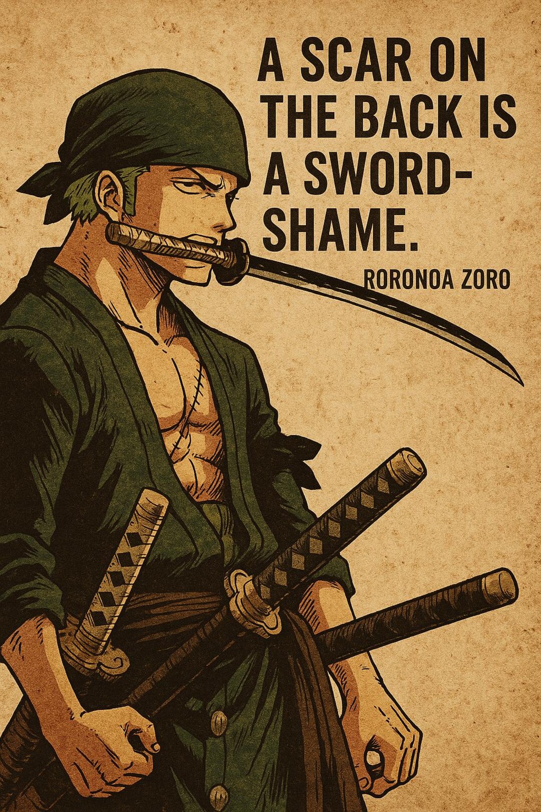 Roronoa Zoro Motivation Wallpaper - Etsy