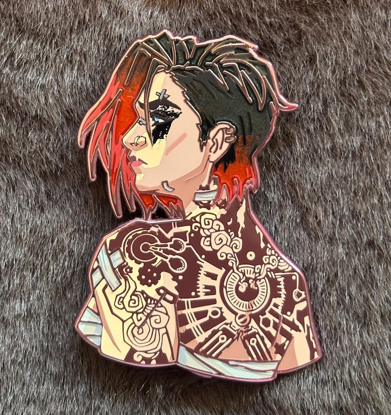 Arcane Jinx and Vi Portrait Bust Fanart Enamel Pins - Etsy