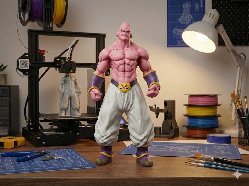 Super Evil Majin Buu STL File | 3D Printable Model | Modular Anime ...