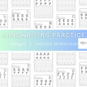 Alphabet Handwriting Practice Pages – Upper and Lower Case (printable ...