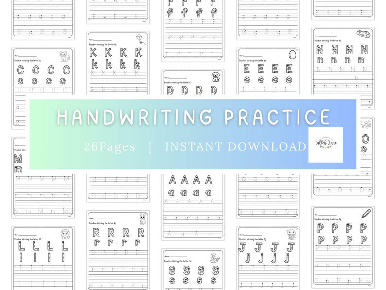 Alphabet Handwriting Practice Pages – Upper and Lower Case (printable ...