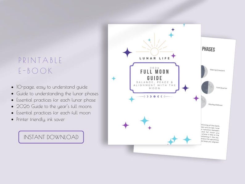 2026 Full Moon Guide - Etsy