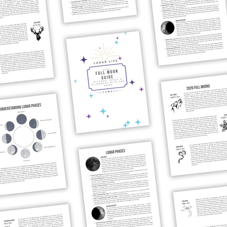 2026 Full Moon Guide - Etsy