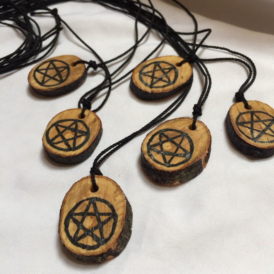 Storm-fallen Maple Wood Pentacles, Handmade Wooden Dial Pendants. - Etsy