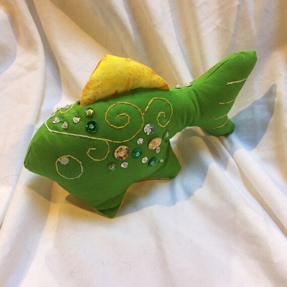 Fish With Feet Spring Green Evolution Fish Embroidered Art - Etsy