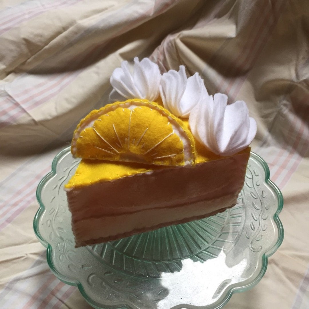 Lemon Cake Felt Slice, Fake Food Pincushion, Cute Decor, Food Plush, No ...