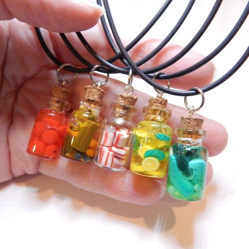Tiny Bottle Necklace - Etsy