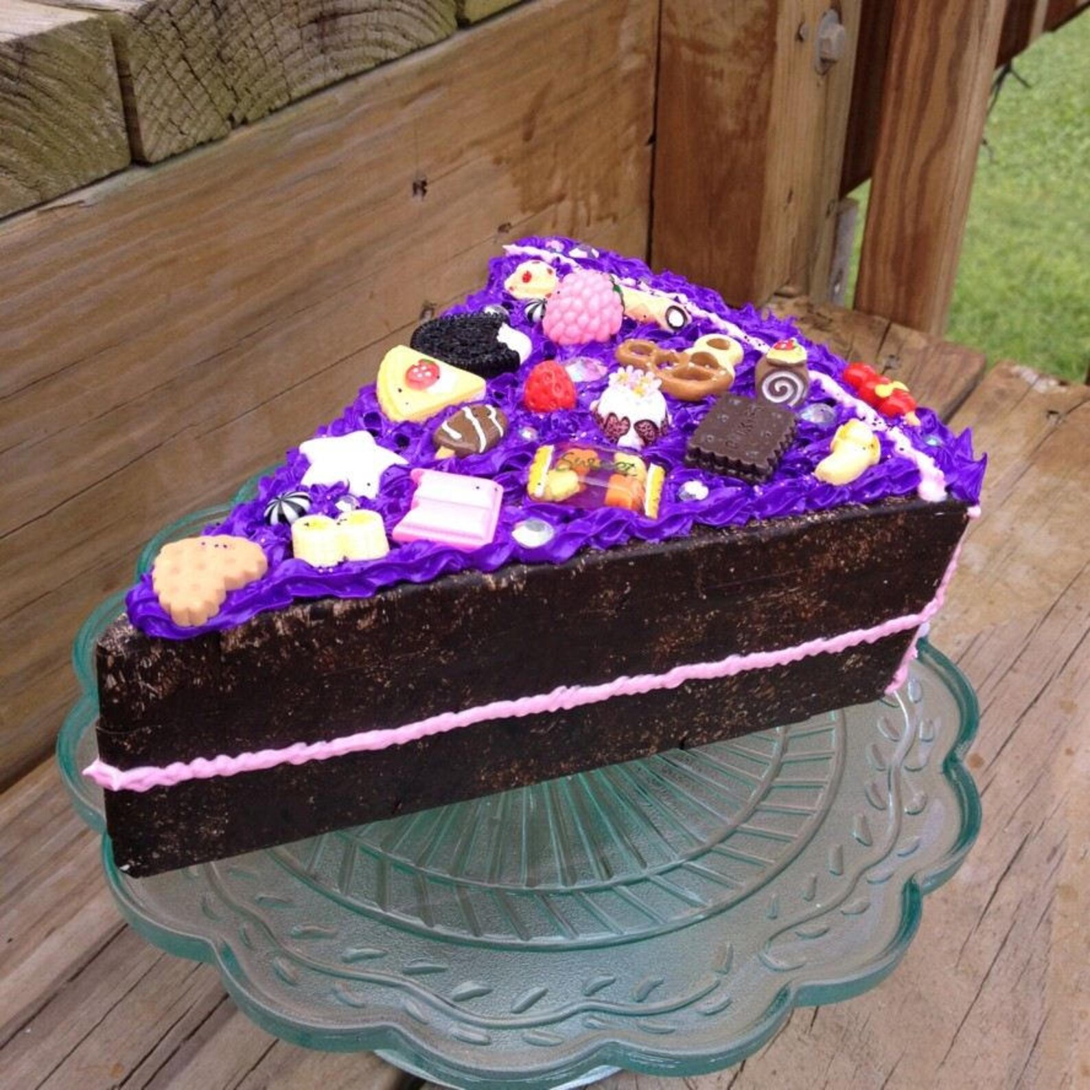 Chocolate Dummy Cake Slice a Weighted Decoden Sculpture - Etsy