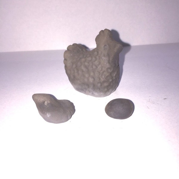 Miniature Ceramic Chicken Figurines - Etsy