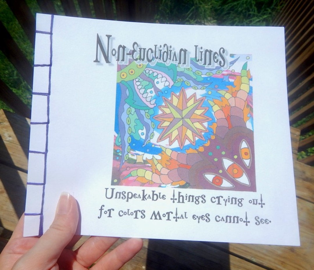 Lovecraft Themed Coloring Book for Adults Original Artwork OOAK - Etsy