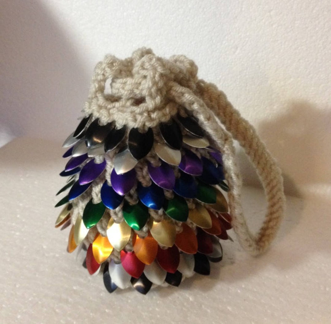 Rainbow Pride Dragon Skin Pouch Multicolor Dice or Card Bag for Fantasy ...