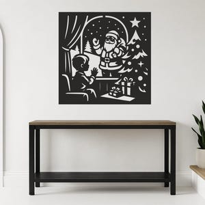 Santa Claus Laser Cut File: Christmas Wall Decor CNC Design (digital ...