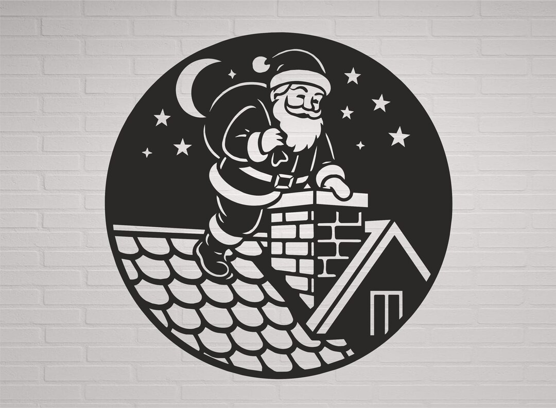 Santa Claus Vector Drawing,compatible With Metal Laser Cutting, Plasma ...