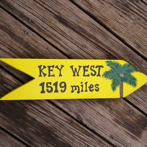 KEY WEST SIGN Personalized Directional Handpainted Key West | Etsy