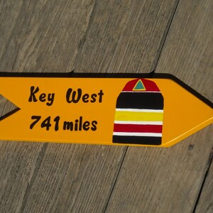 KEY WEST SIGN Personalized Directional Handpainted Key West | Etsy
