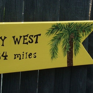 KEY WEST SIGN Personalized Directional Handpainted Key West | Etsy