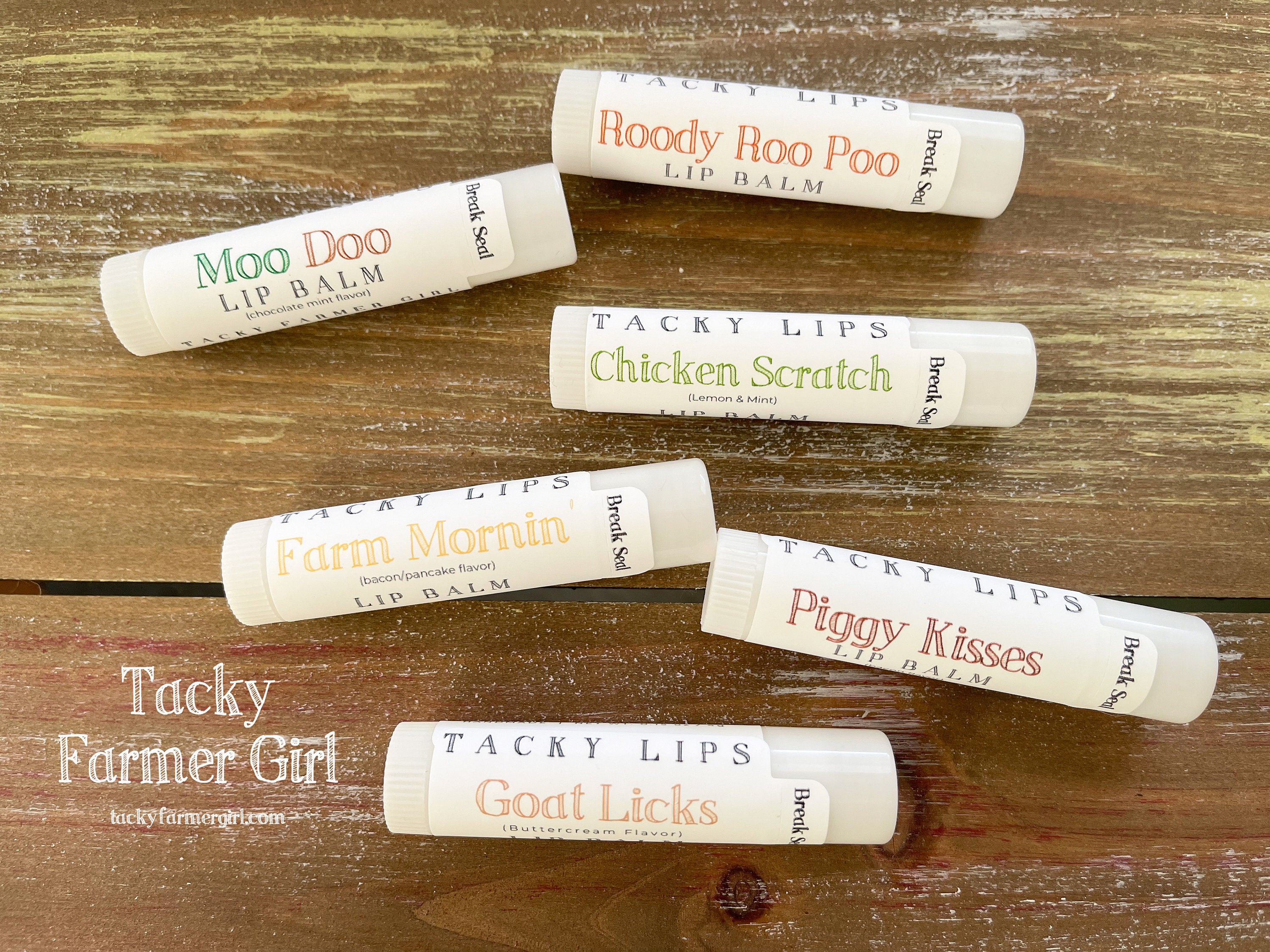 FARM LOVERS Tacky Lips Lip Balm Farm Lovers Barn Yard Themed Lip Balms ...