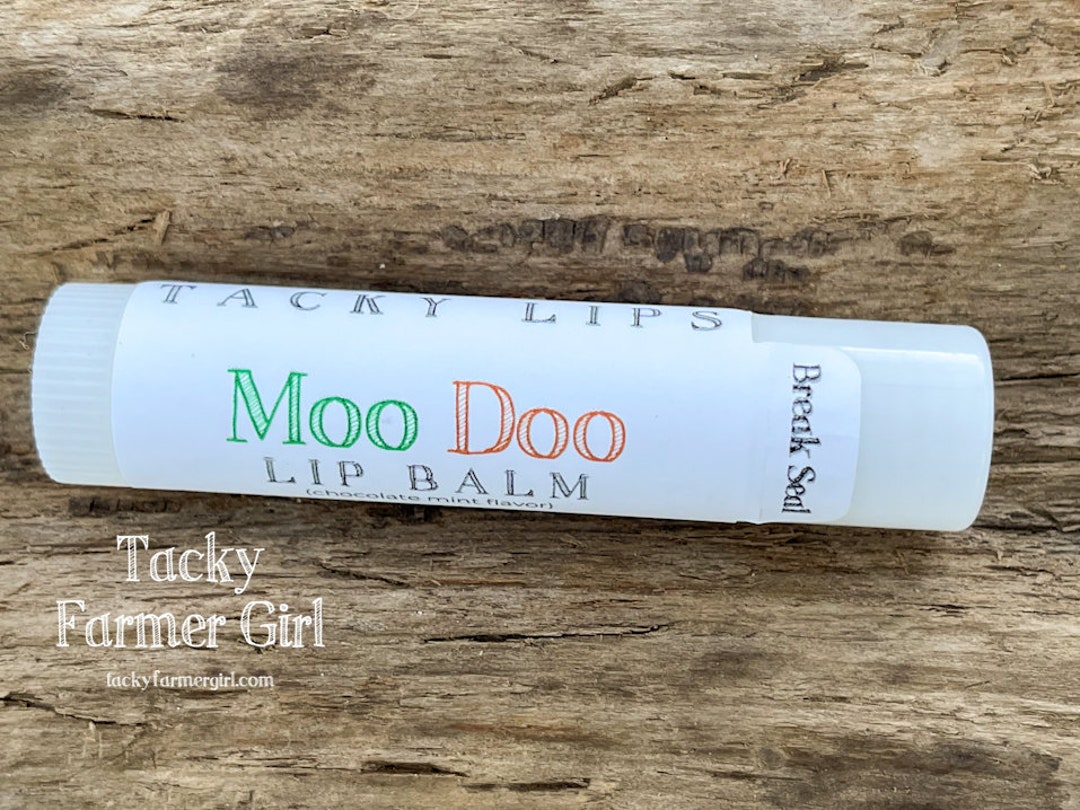 Tacky Lips Lip Balm Moo Doo chocolate Mint Flavor - Etsy