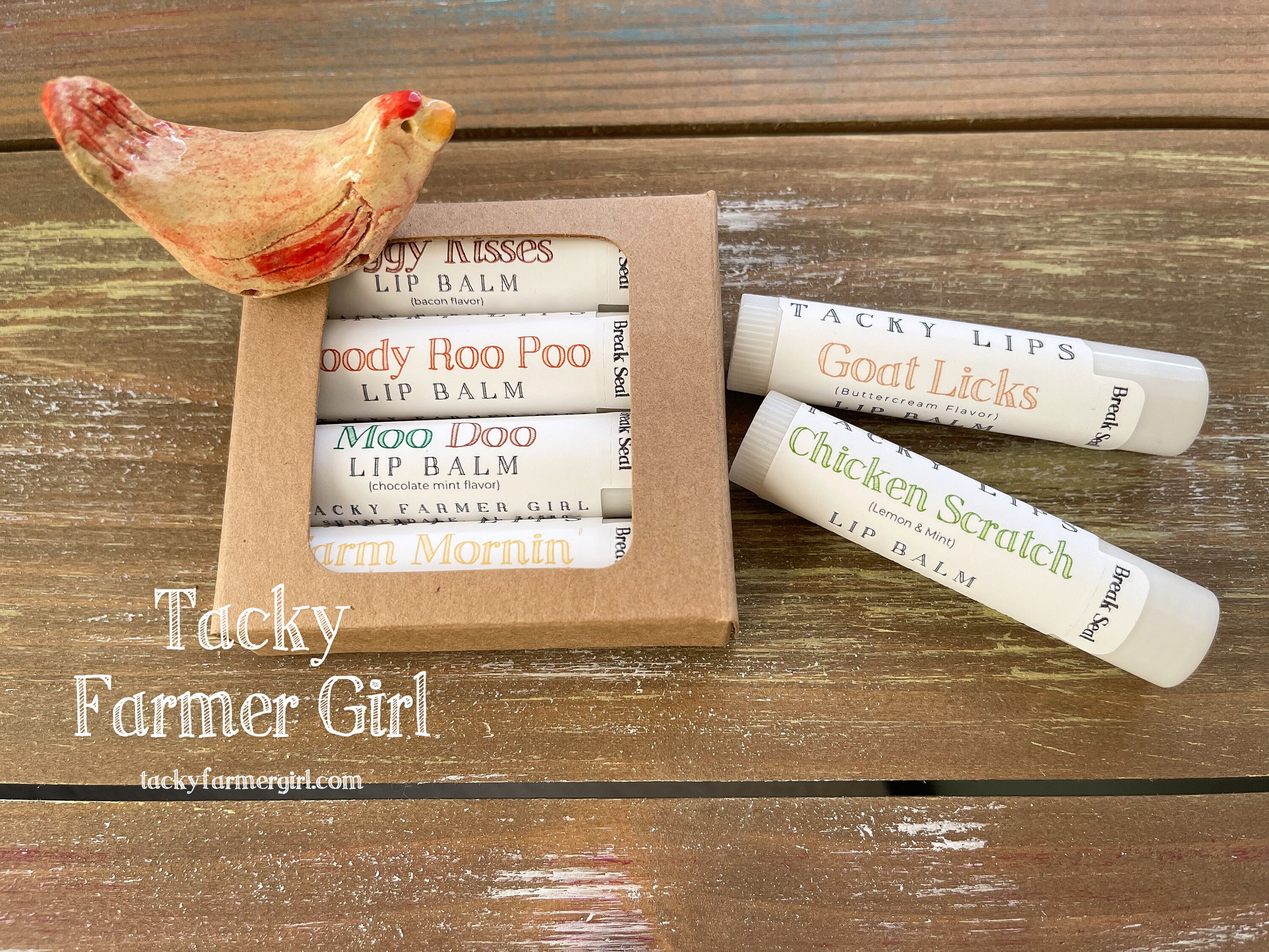 FARM LOVERS -- Tacky Lips -- Lip Balm | Farm Lovers -- Barn Yard Themed ...