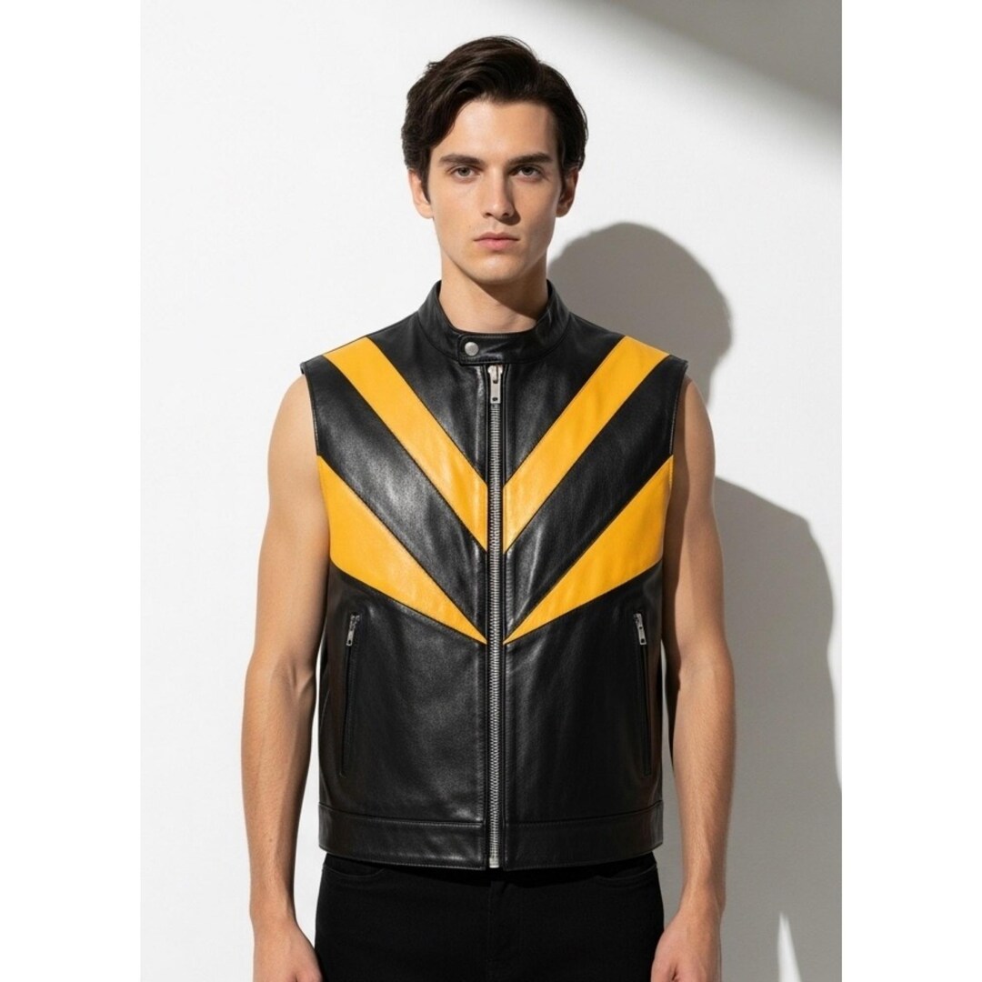 Wolverine Leather Vest: X-men Cosplay Biker Costume – Handmade Genuine ...