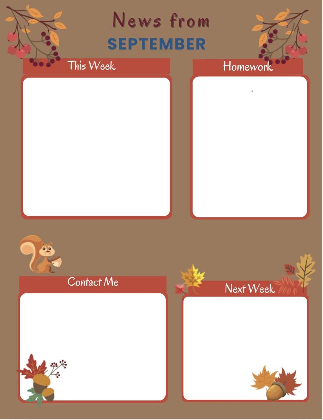 Classroom Monthly Newsletter/ Parent Engagement - Etsy