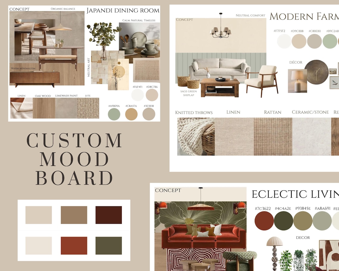 Custom Digital Moodboard: Interior Design Inspiration - Etsy