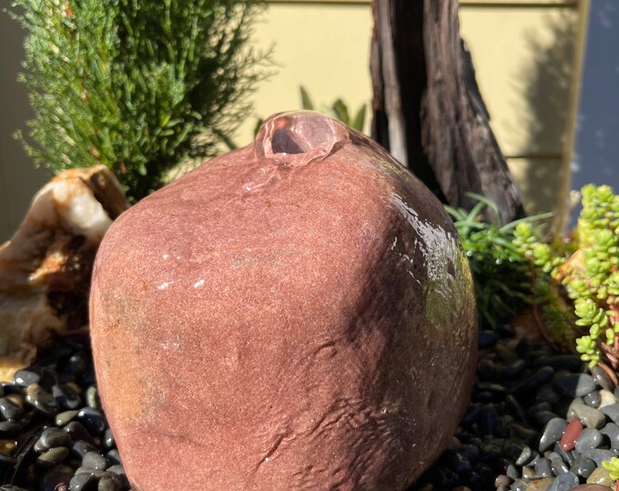 Rock Water Fountain Bird Bath Garden Décor Handmade Garden Ornament ...
