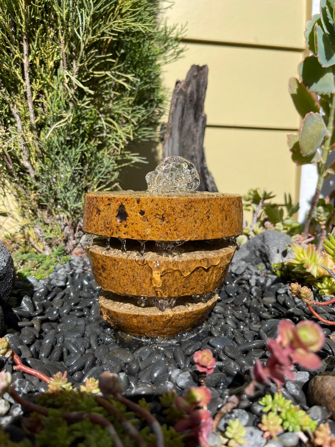 Polished Rock Water Fountain Bird Bath Fountain Rock - Etsy