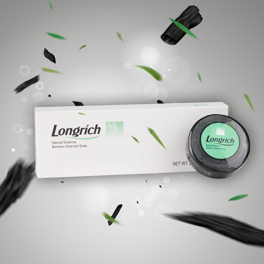 Longrich Natural Bamboo Charcoal Soap Bar - 3pcs - Etsy