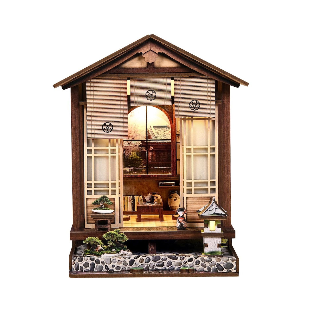Japanese Tea House DIY Dollhouse Kit – Handmade Miniature House Book ...