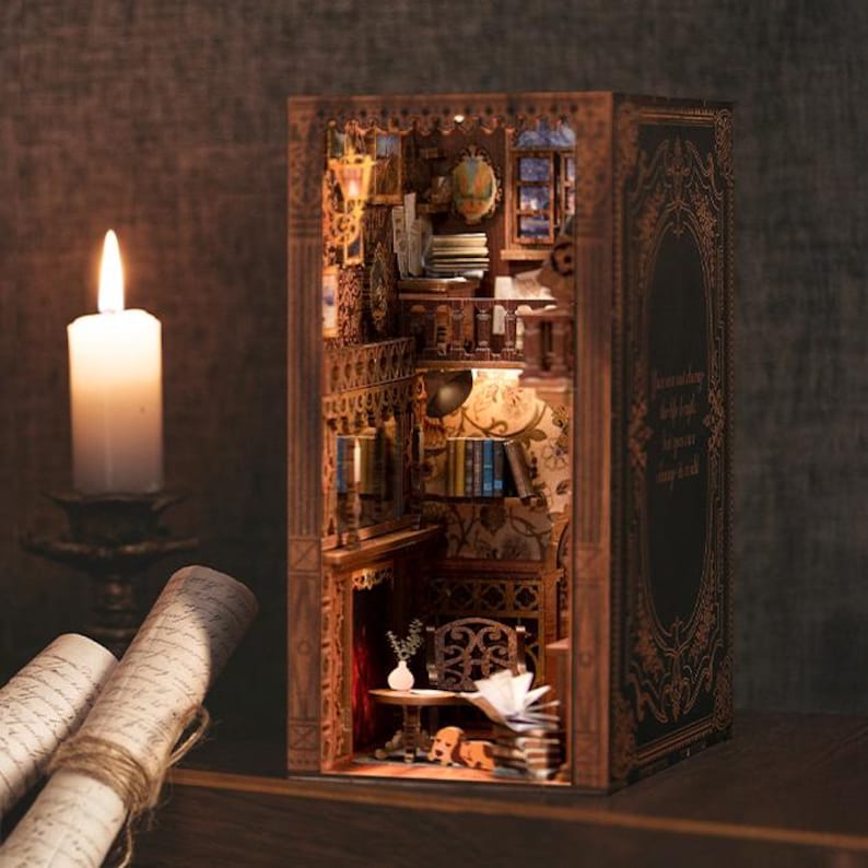 Eternal Bookstore DIY Book Nook Kit With Touch Light – Vintage ...