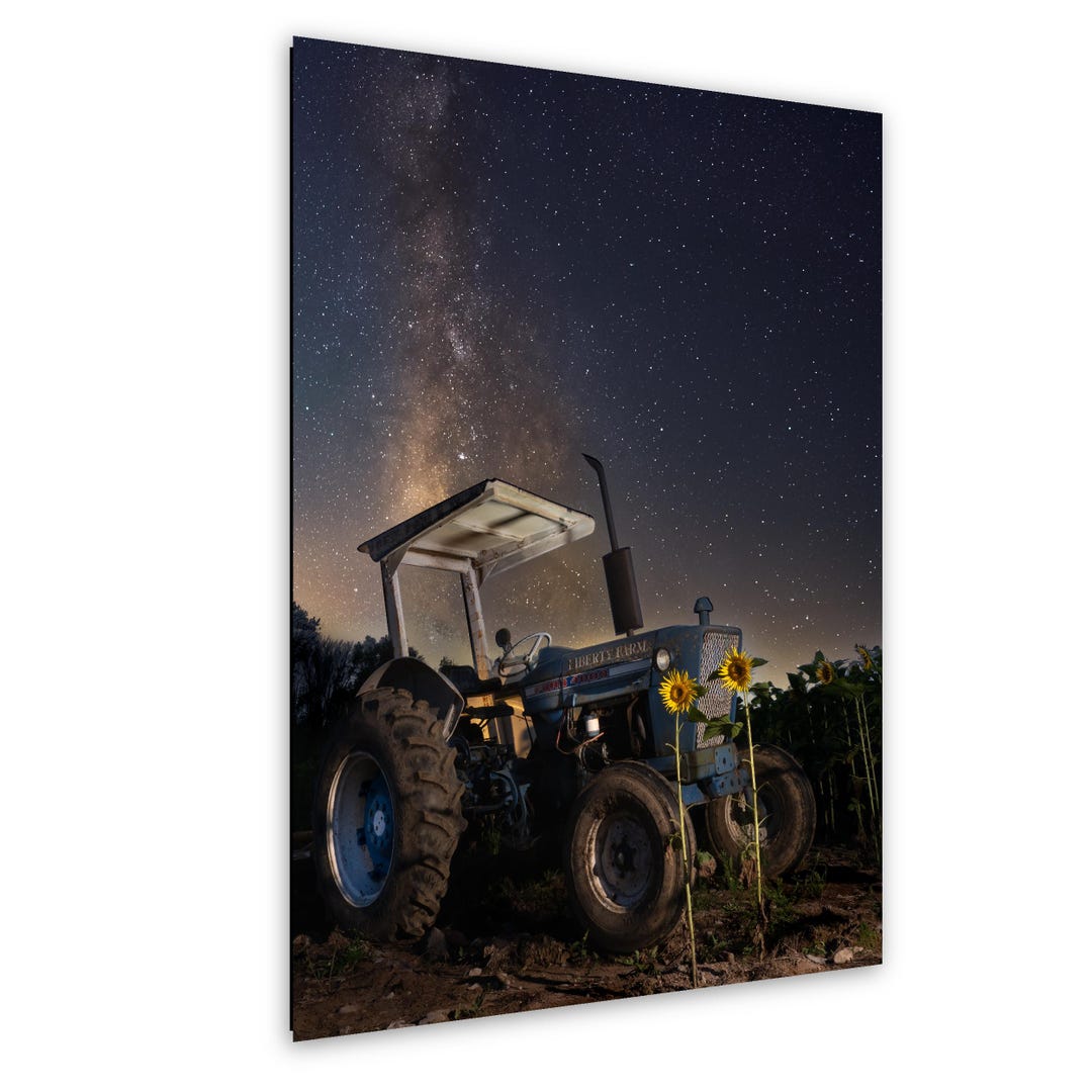 Milky Way Over Tractor · Night Sky Photography · Farmhouse Galaxy Print ...