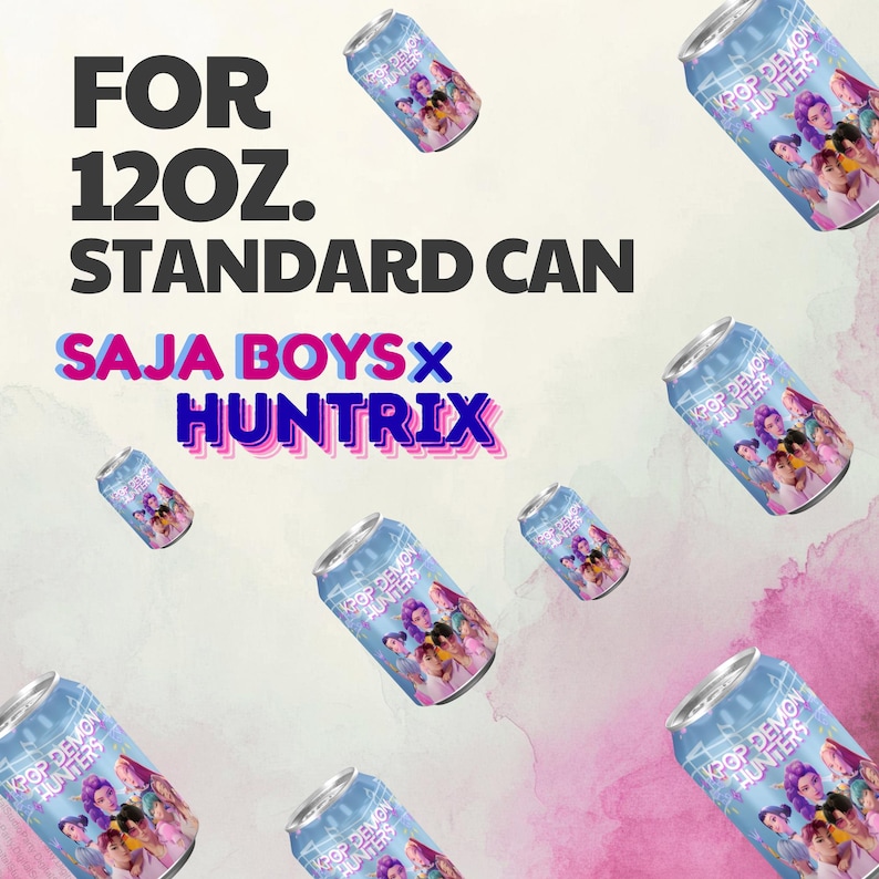 Kpop Demons Hunter Printable | Saja Boys Soda Can Labels | Huntrix Soda ...