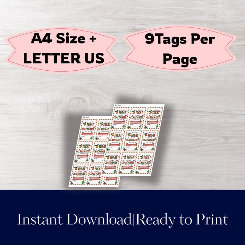 Kids Christmas Gift Tags Printable | Classroom Holiday Gift Tags ...