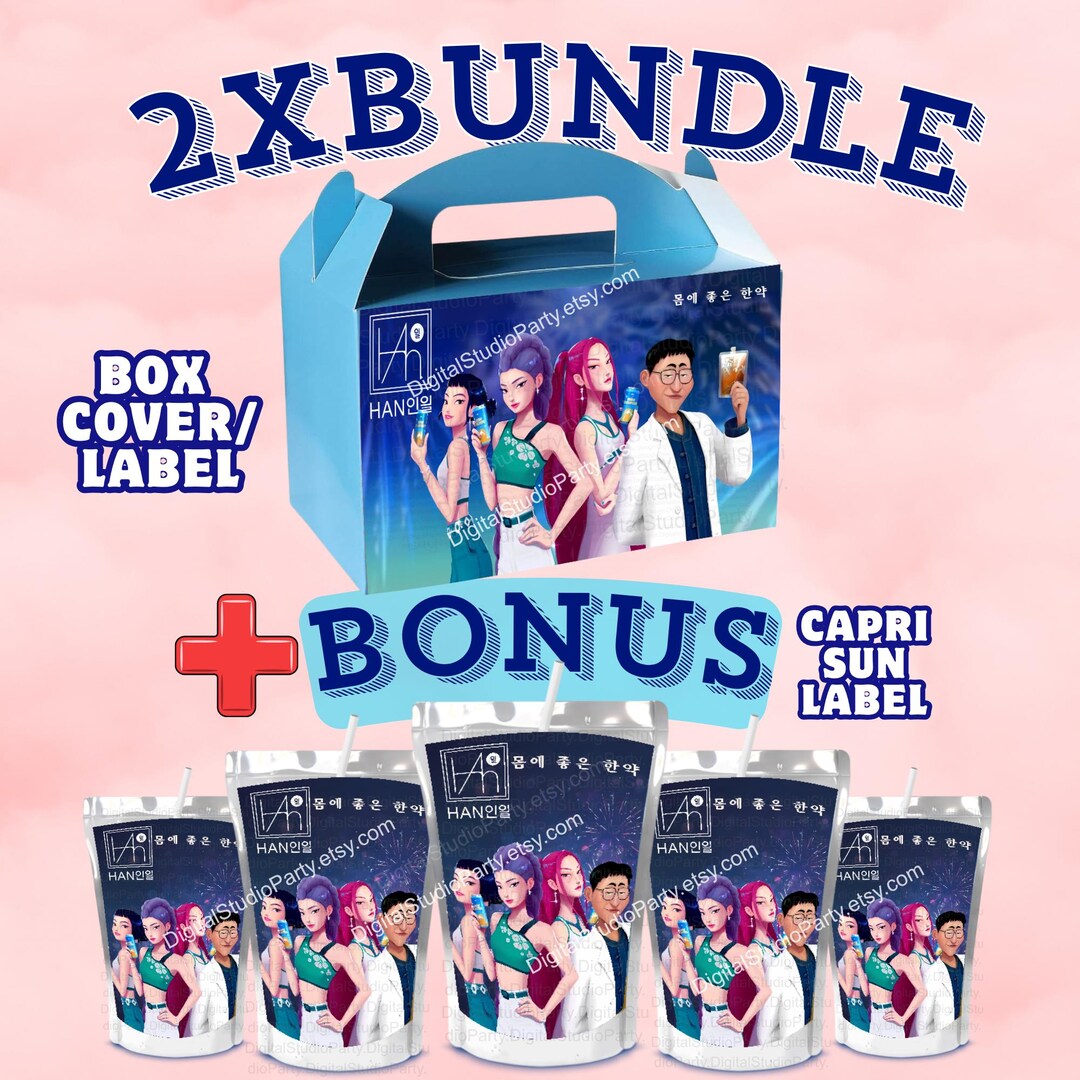 Kpop Demon Hunters, Dr. Han's Tonic Drink Wrapper, Caprisun Juice Label ...