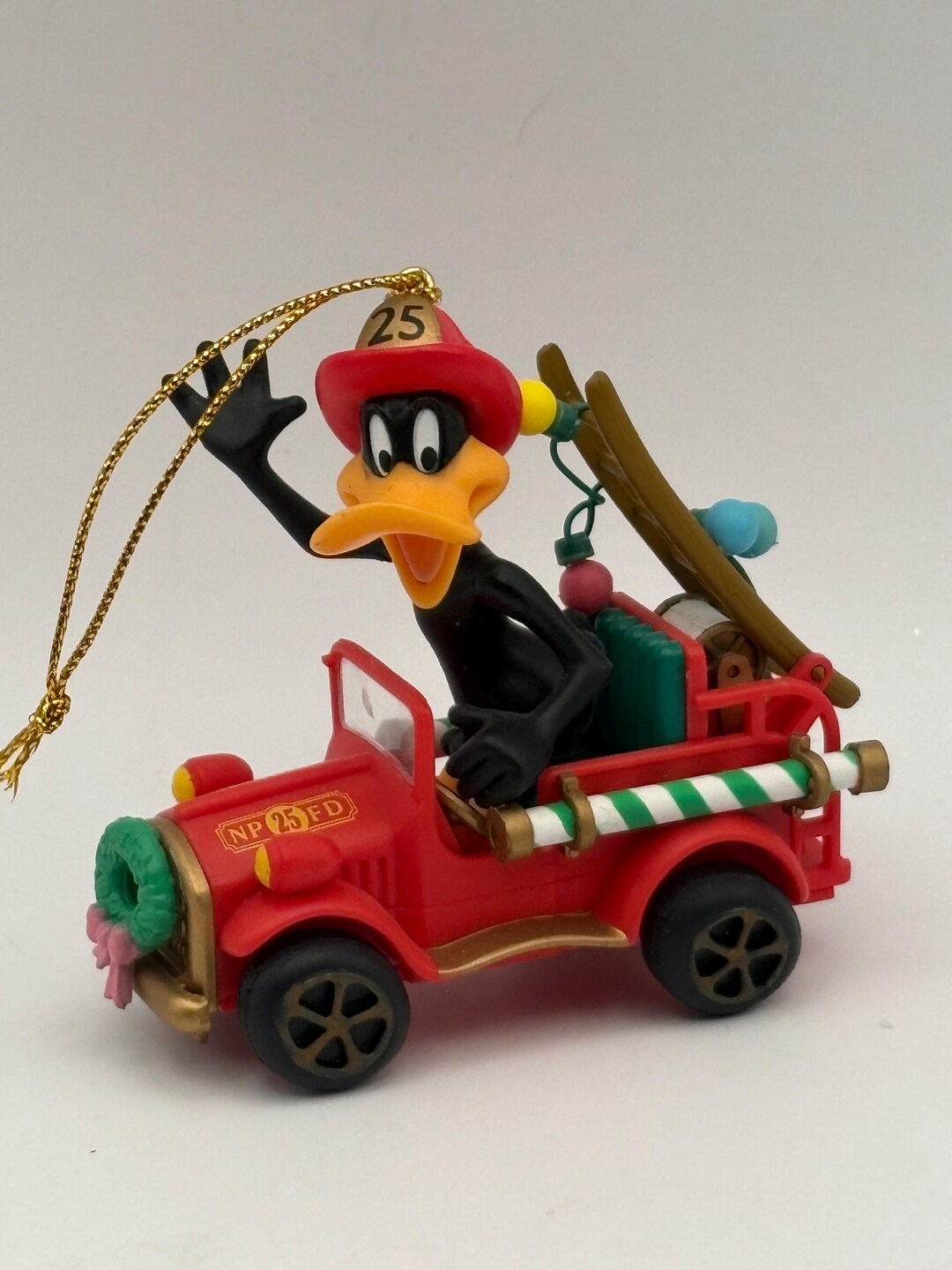 Daffy Duck Fire Truck Christmas Ornament – Looney Tunes Holiday ...