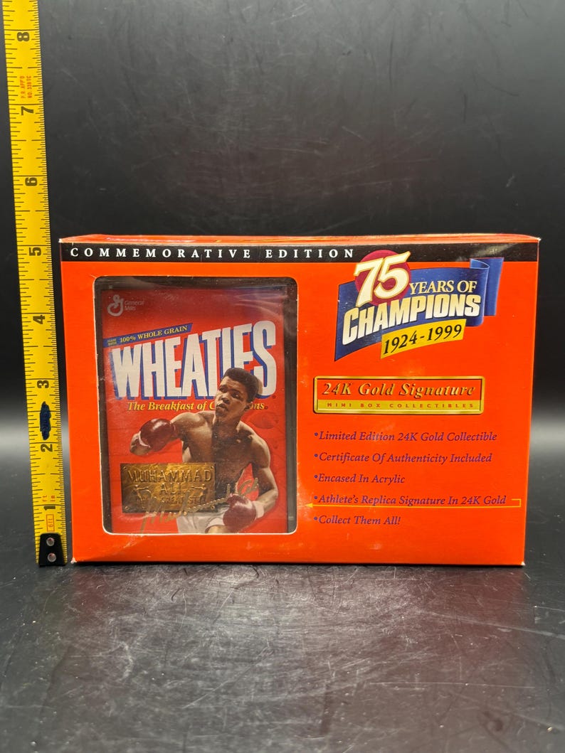 Muhammad Ali Wheaties 75th Anniversary Mini Box – 24K Gold Signature ...