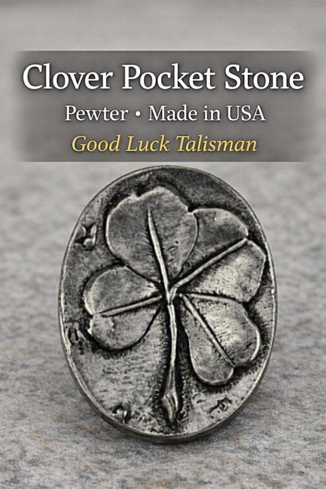 Clover Pocket Stone | Luck Symbol | Spiritual Décor | Witchy Gift ...
