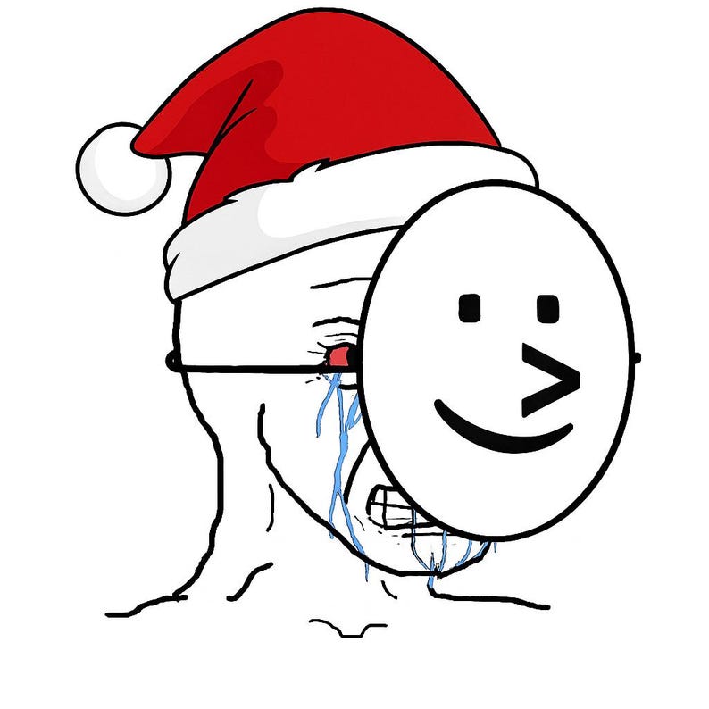 Crying Wojak Christmas Wrapping Paper: Funny Meme Gag Gift - Etsy
