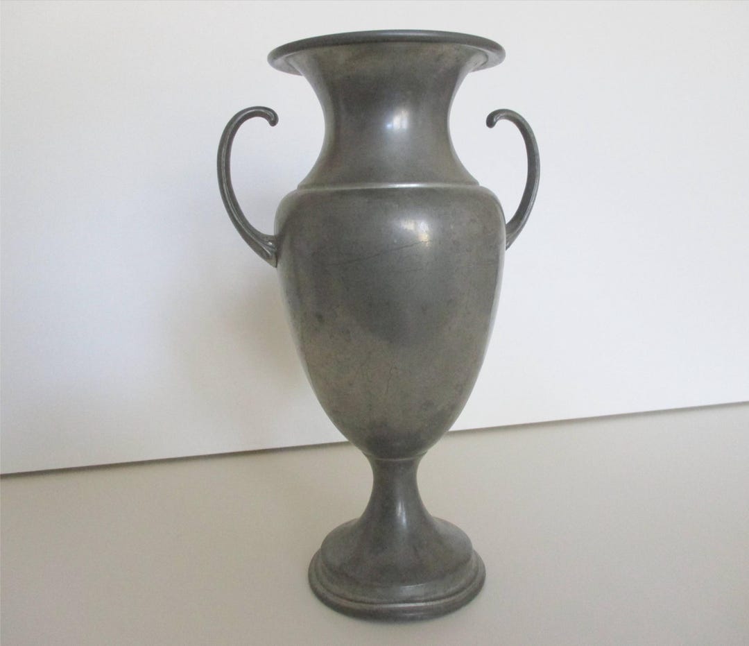 Vintage Benedict Pewter Vase Two Handles - Etsy