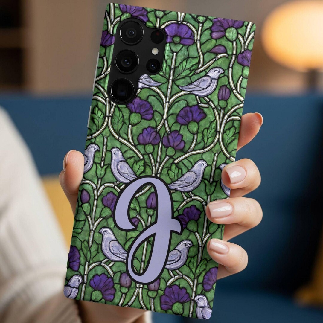 Stained Glass Mosiac Dark Academia Goth Phone Case, Custom Name iPhone ...
