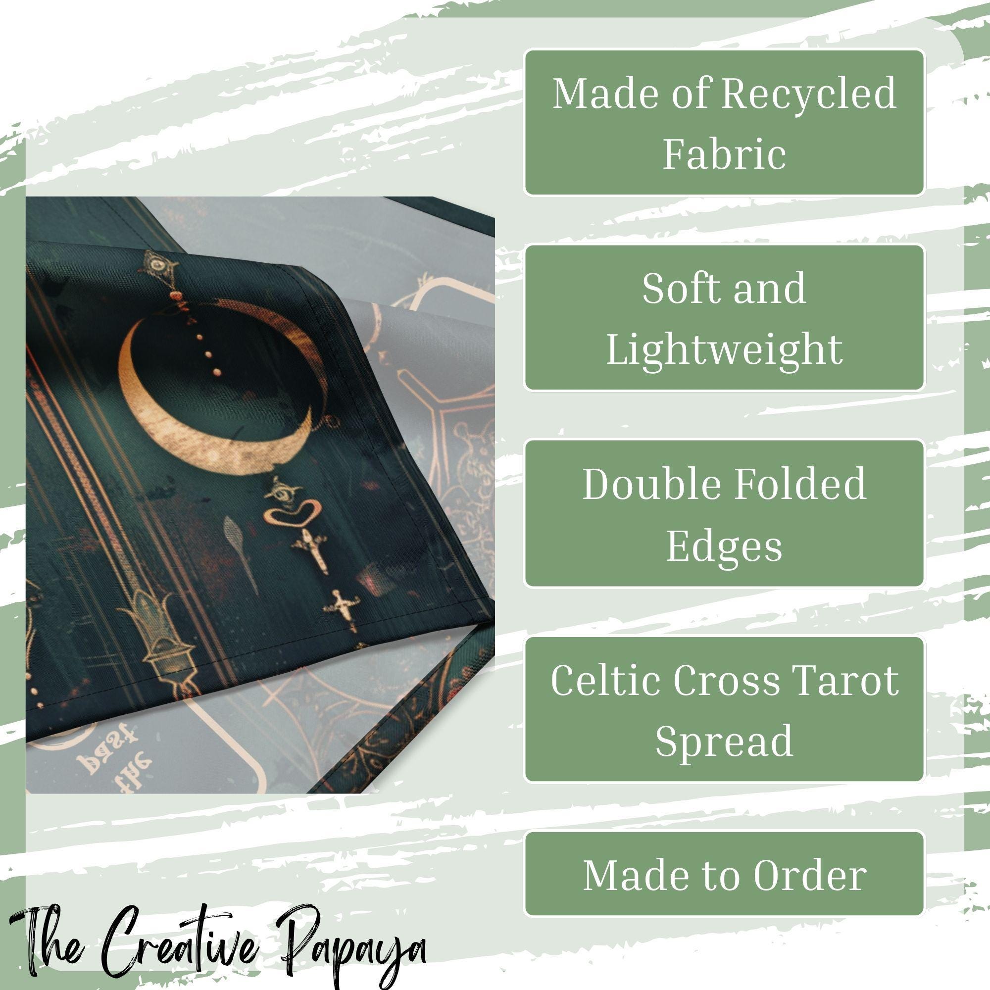 Dark Academia Altar Cloth, Horseshoe Tarot Spread Cloth, Learn Tarot ...