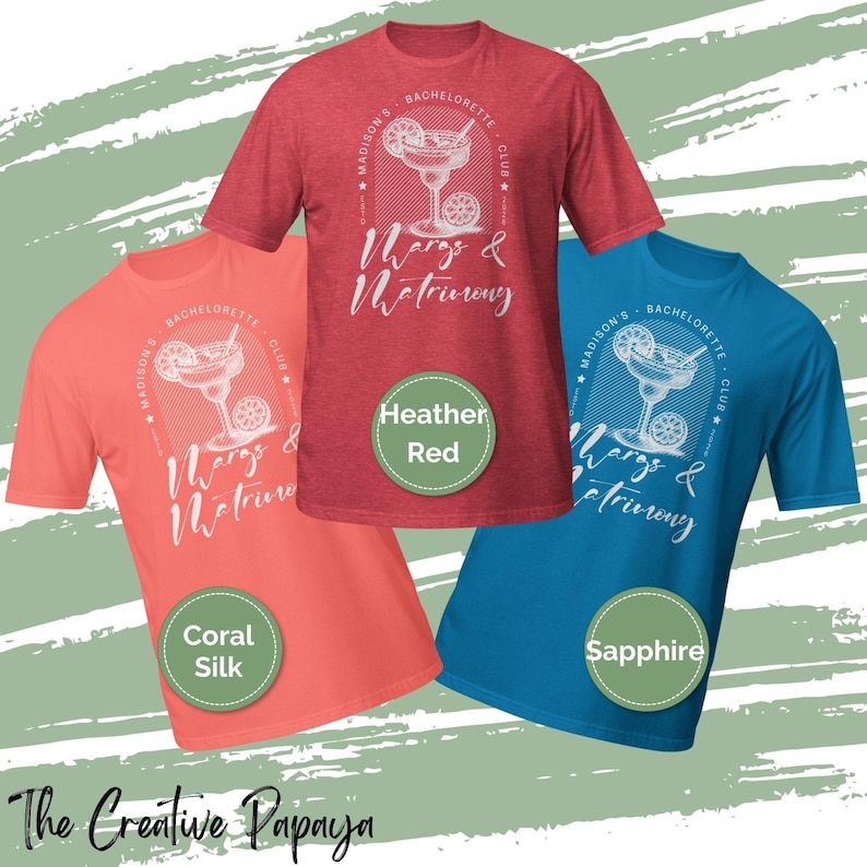Margs and Matrimony Bachelorette Shirt, Personalized Bride Name Tee ...