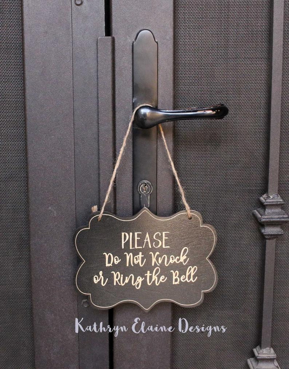 Please Do Not Knock or Ring the Bell Wooden Door Sign | Etsy