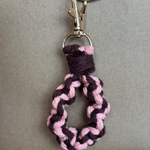 Handmade Macrame Keychain | Pastel Rope Keyring | Cute Bag Charm ...
