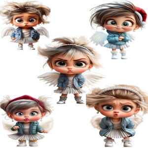 TINSLE Winter Angel PNG Bundle • Snow Fairy Clipart • 9 PNG Files - Etsy