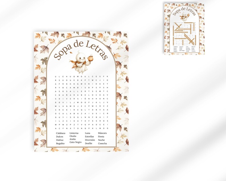 Sopa De Letras De Halloween: Spanish Word Search Halloween, Juego ...