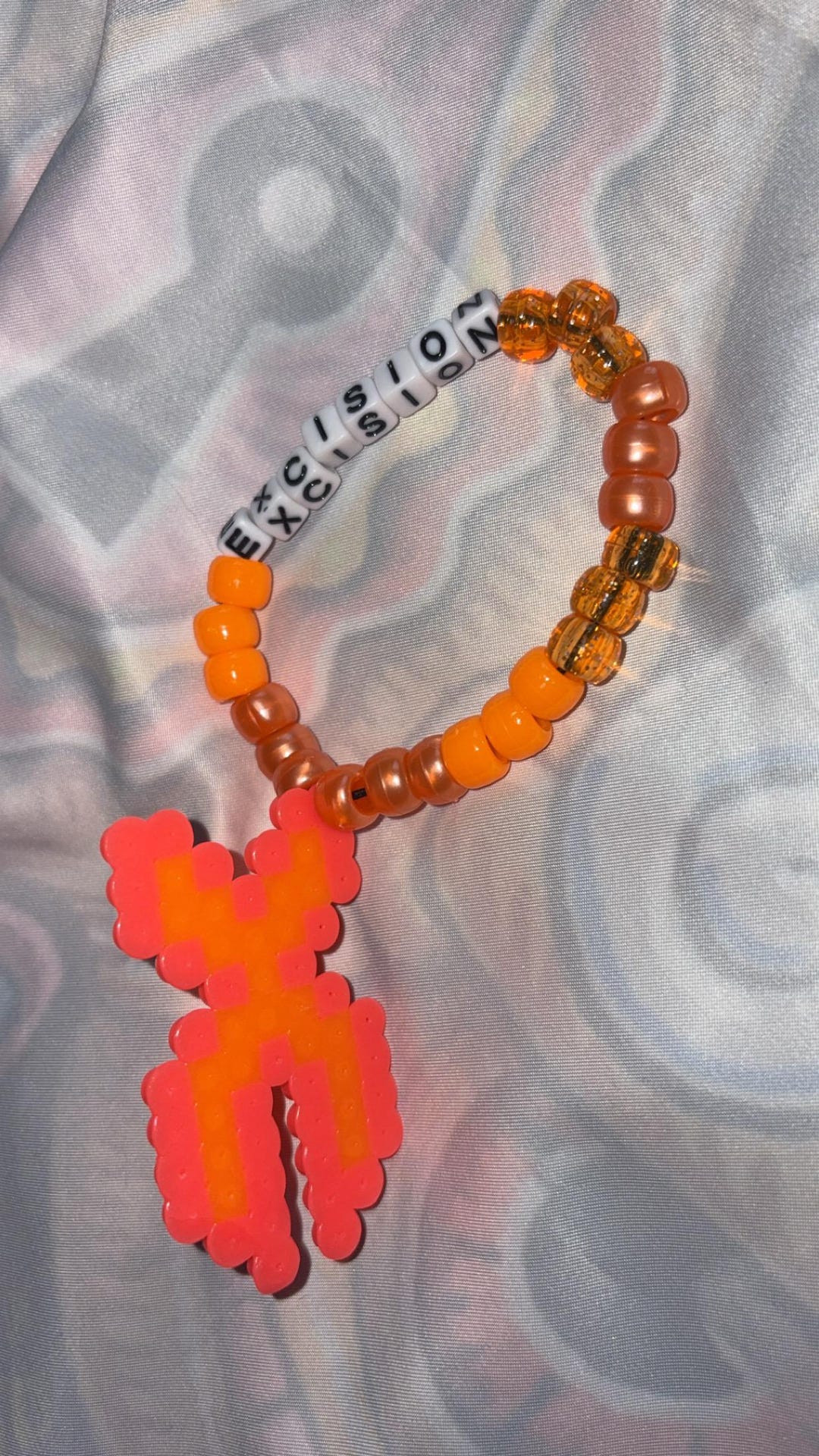 Orange Excision Perler Kandi Bracelet - Etsy